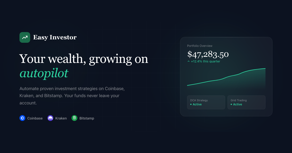 Easy Investor — Automate Your Investment Strategy with DCA & Grid Trading